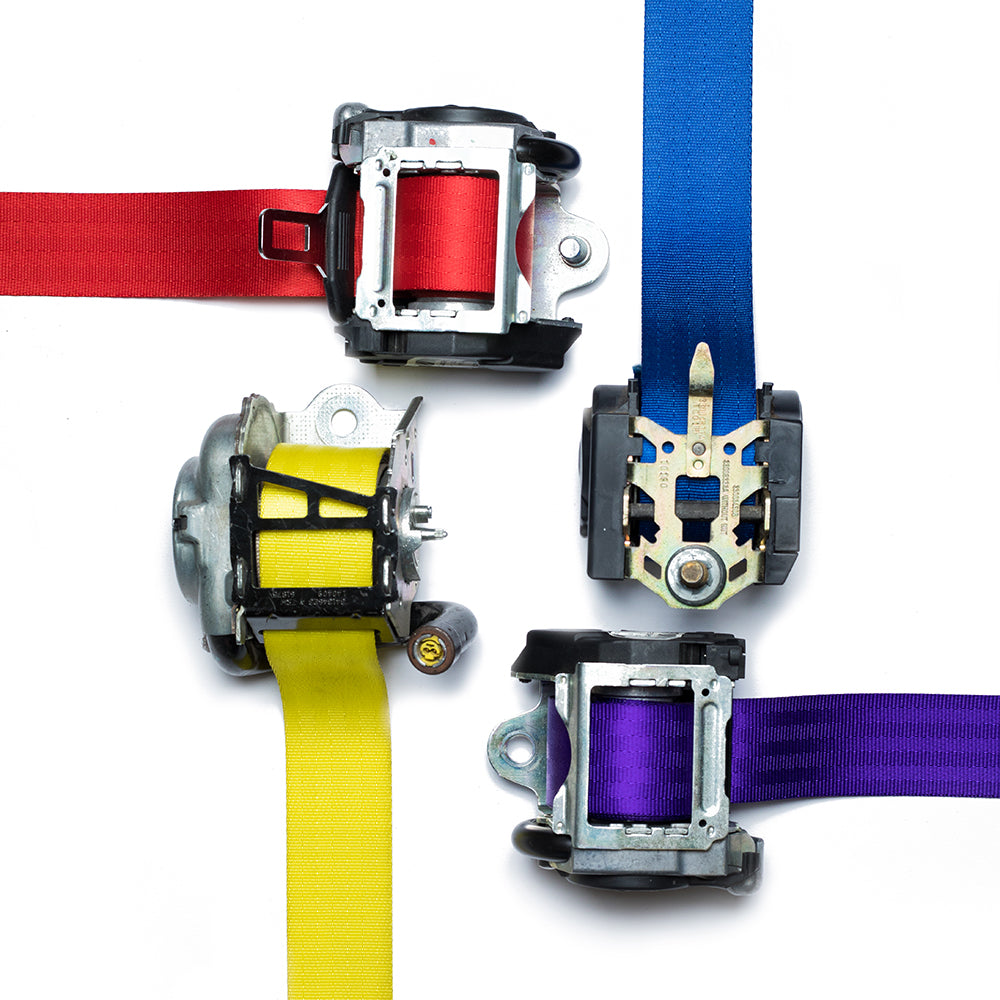 Seat Belt Webbing Replacement: Any Color! Frayed - Torn - Dog chewed